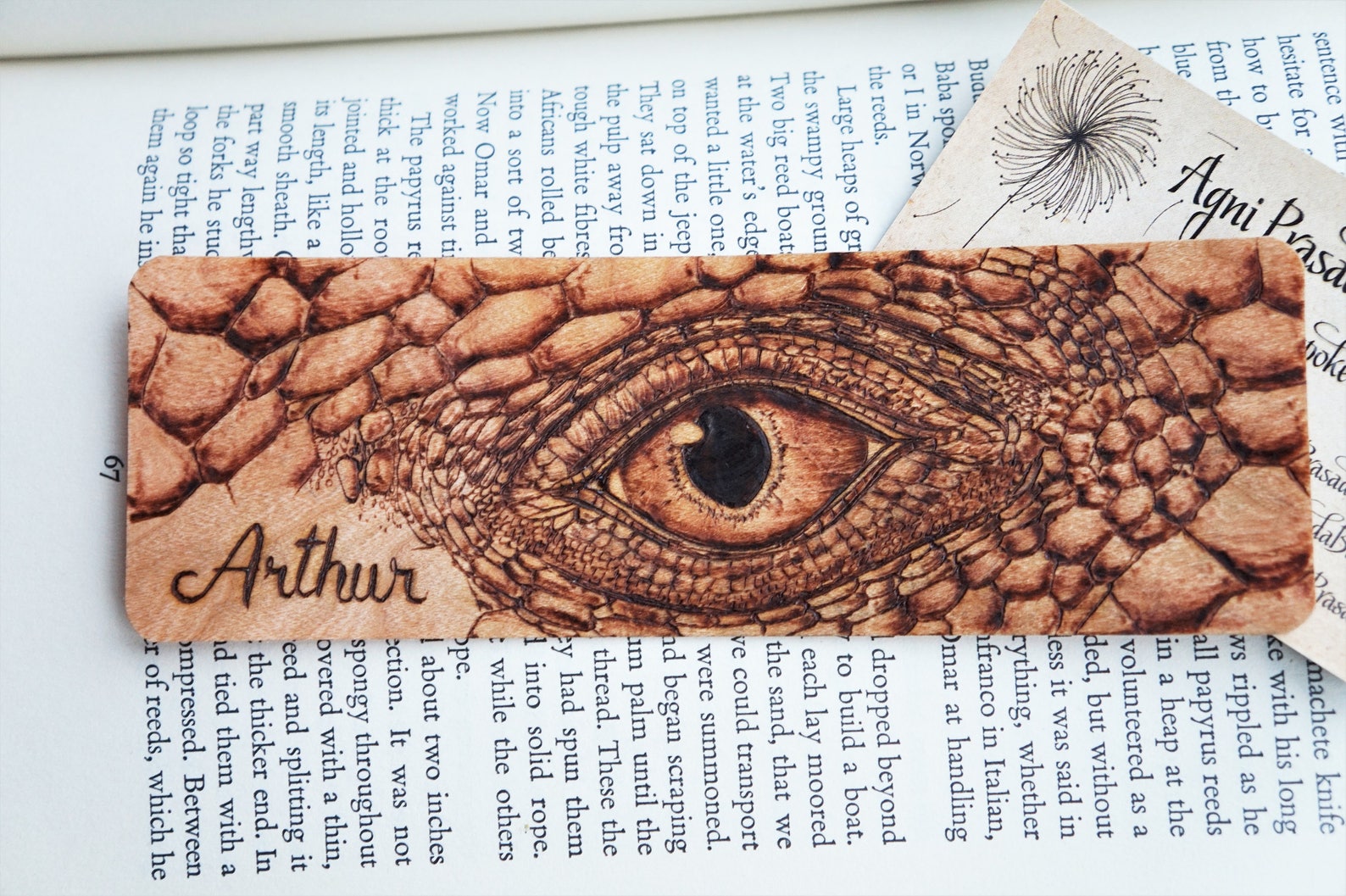 Dragon Eye Bookmark, Fantasy Handmade Wooden Bookmarker - Etsy