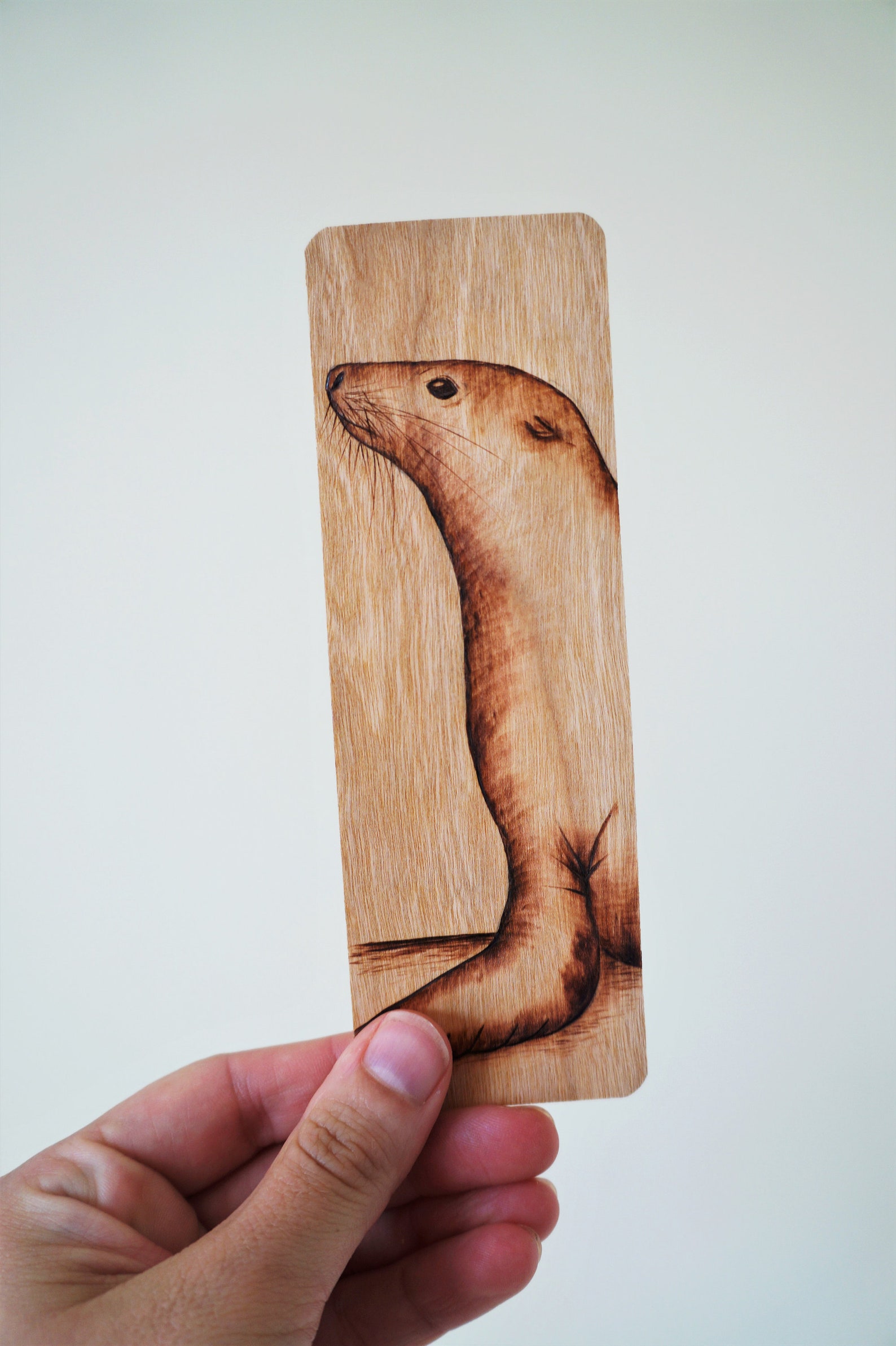 Pyrography Animal Bookmark Handmade With Original Art Made - Etsy