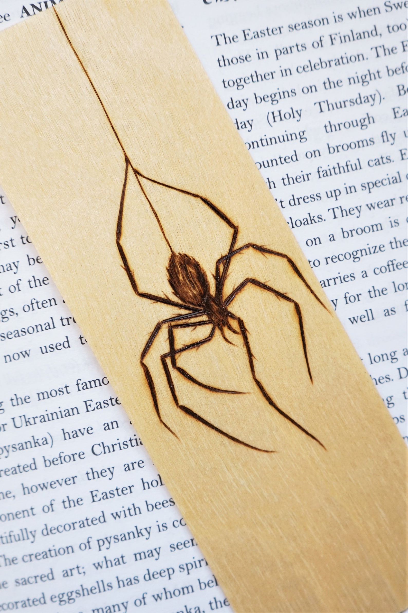 Spider Collector, Arachnid Isopod Bookmark. Wooden Original Art ...