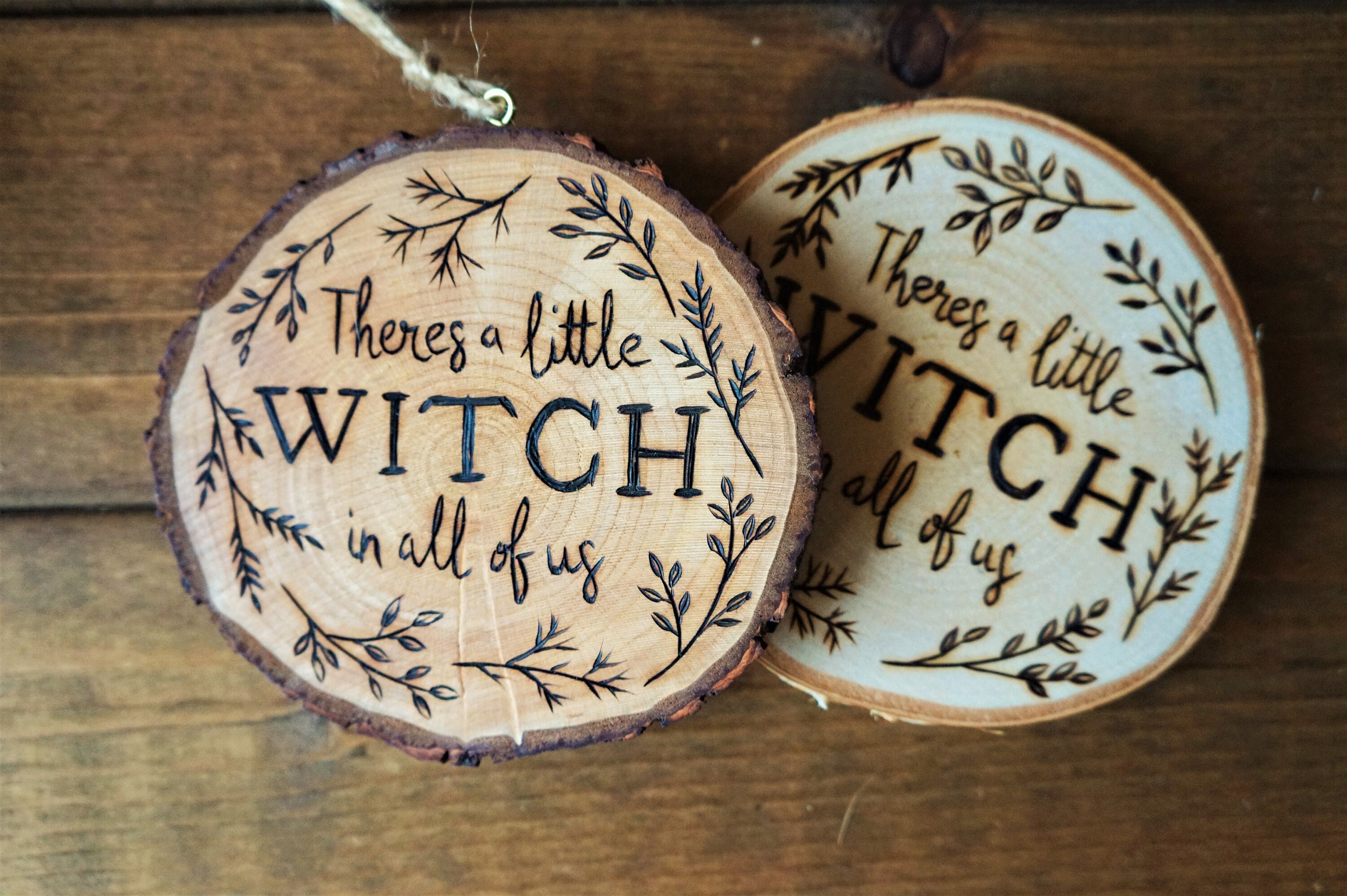 Witch Aesthetic Pyrography Art Sign for Altar There's a - Etsy UK