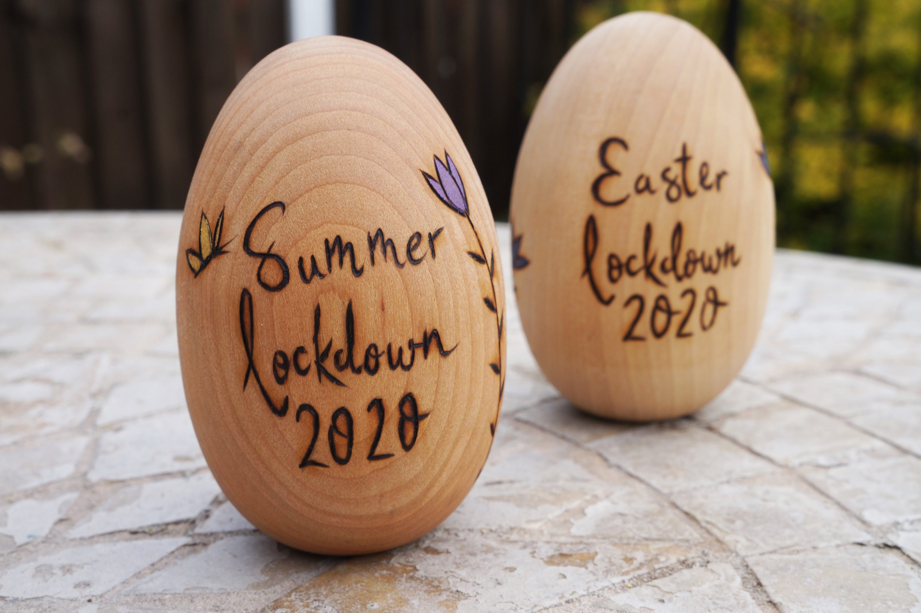 Decorative Wooden Egg Pyrography Collectible | Etsy