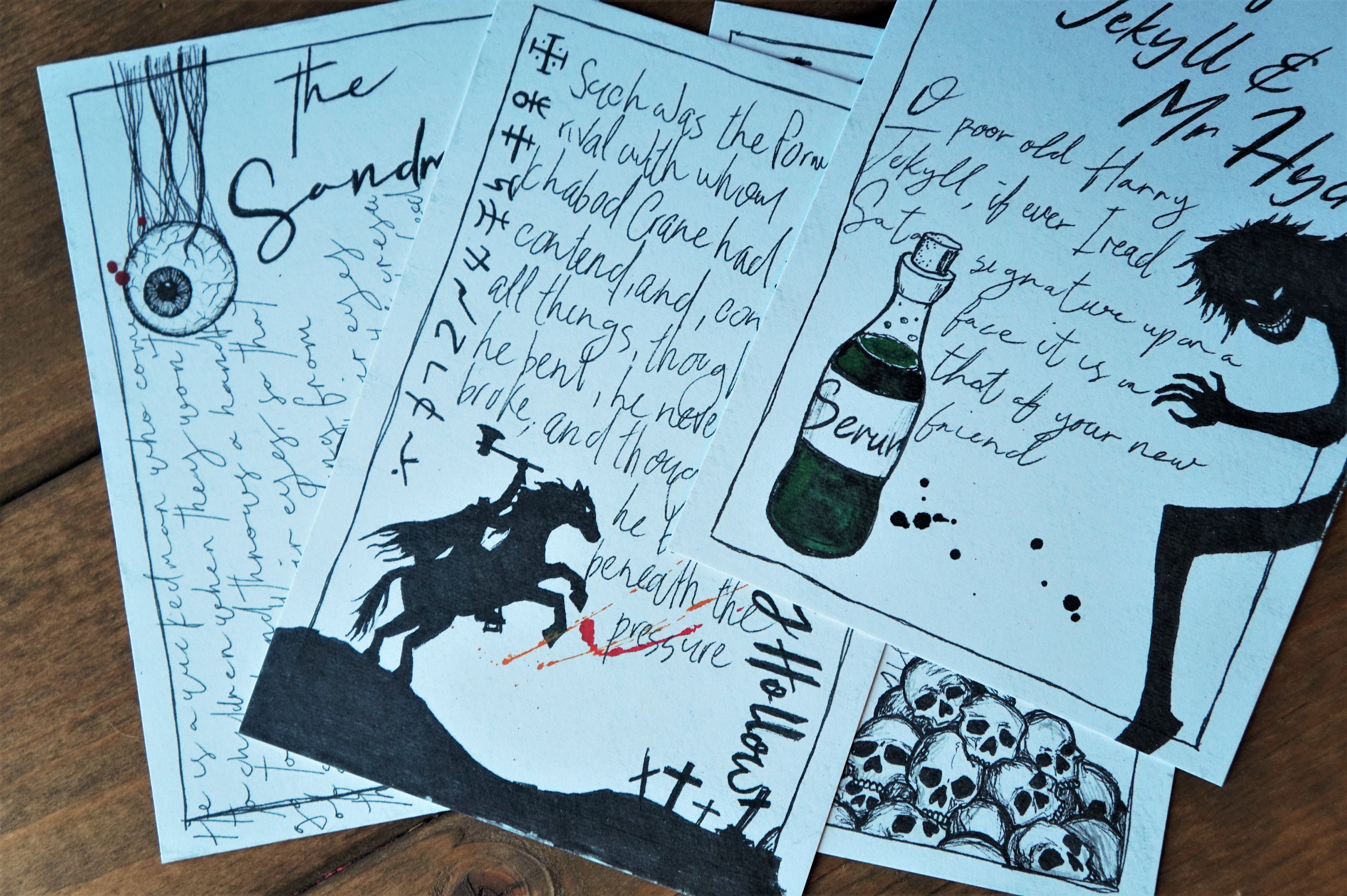 Horror Prints Postcard Bundle Ecofriendly. Original Art - Etsy UK