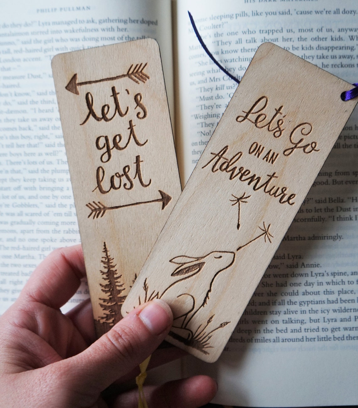 Wooden Bookmark Let's Go on an Adventure Boys Stocking - Etsy UK