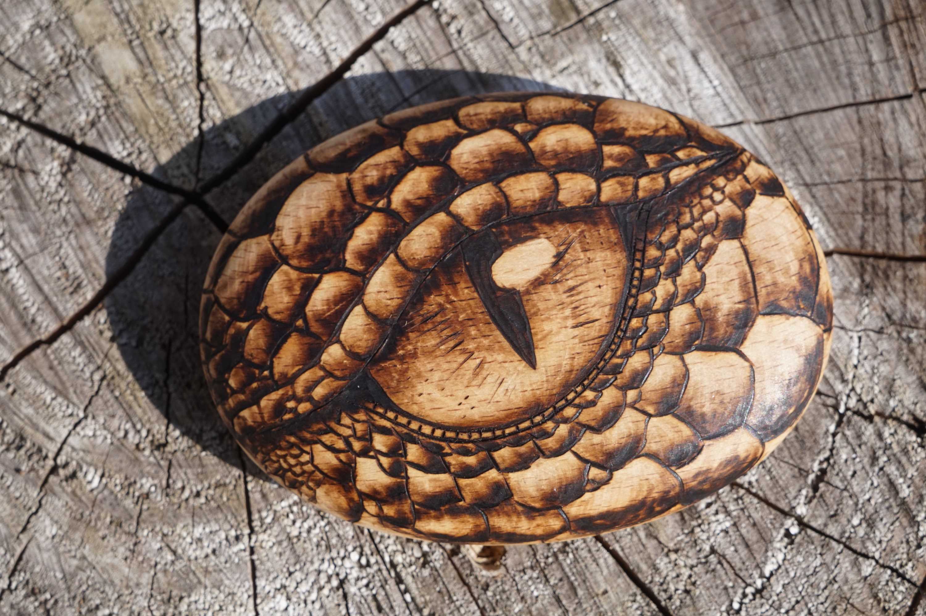 Dragon Eye Art on Wood, Pyrography Fantasy - Etsy UK