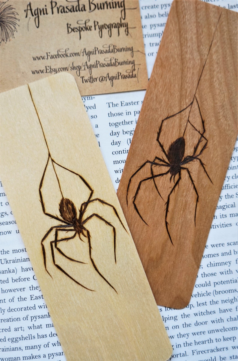 Spider Collector, Arachnid Isopod Bookmark. Wooden Original Art ...