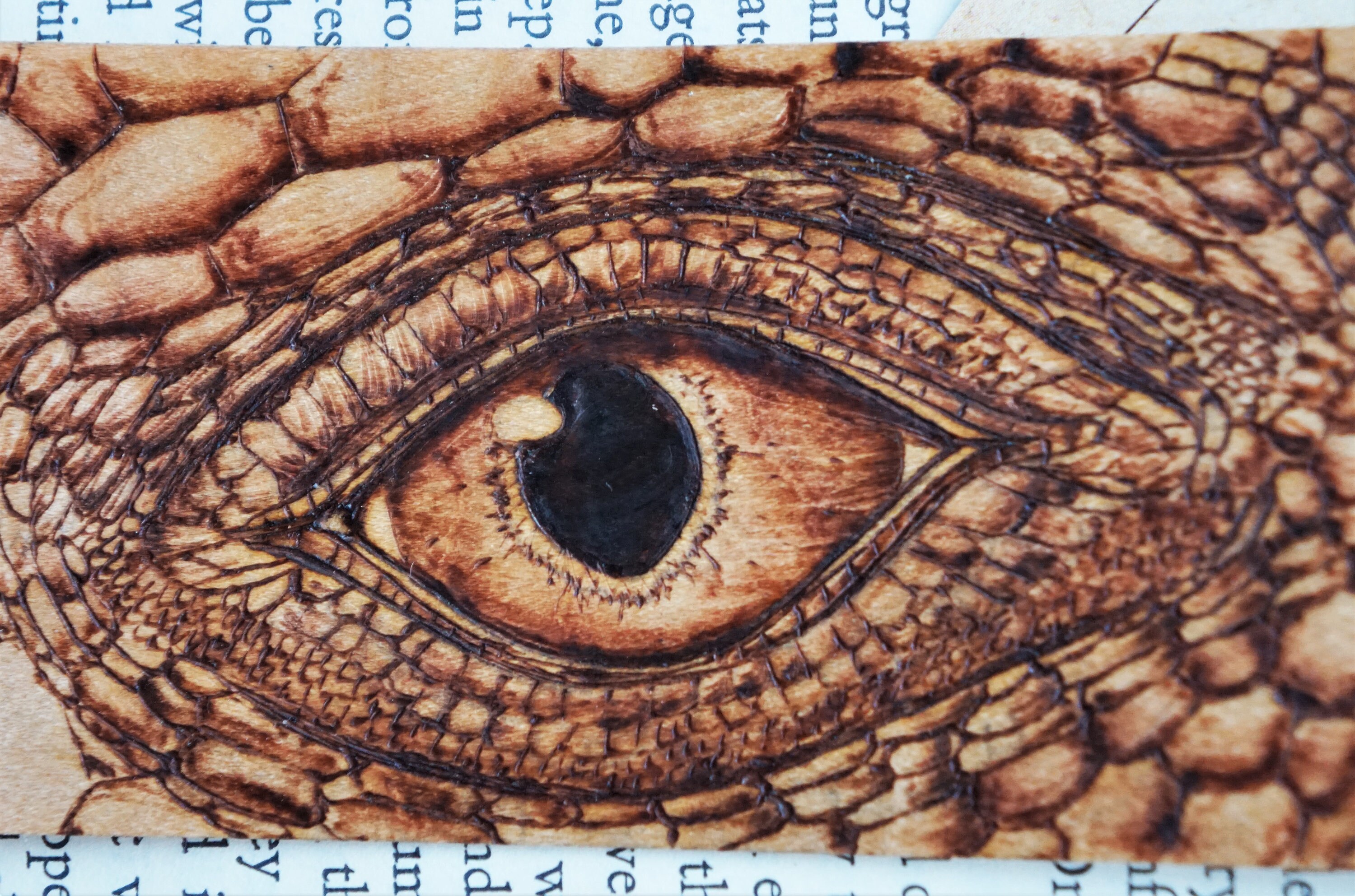 Dragon Eye Bookmark, Fantasy Handmade Wooden Bookmarker - Etsy UK
