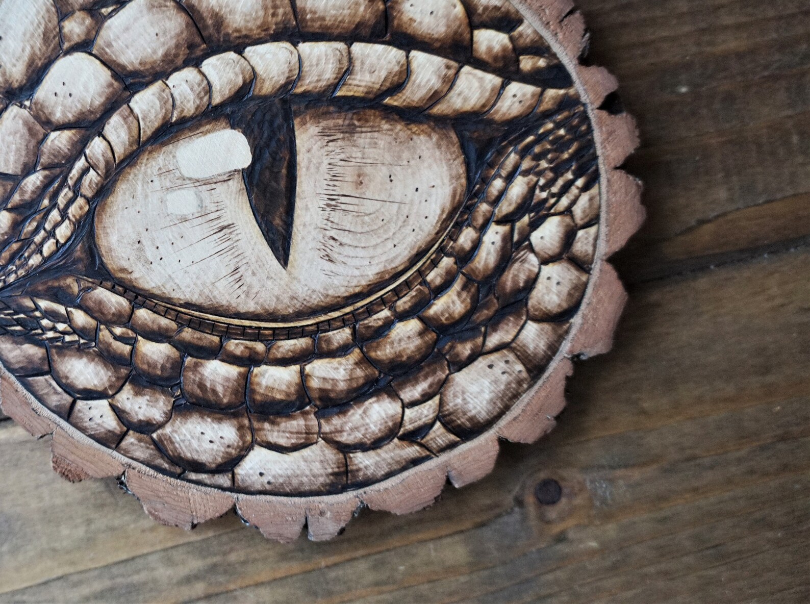 Dragon Eye Art on Wood, Pyrography Fantasy - Etsy