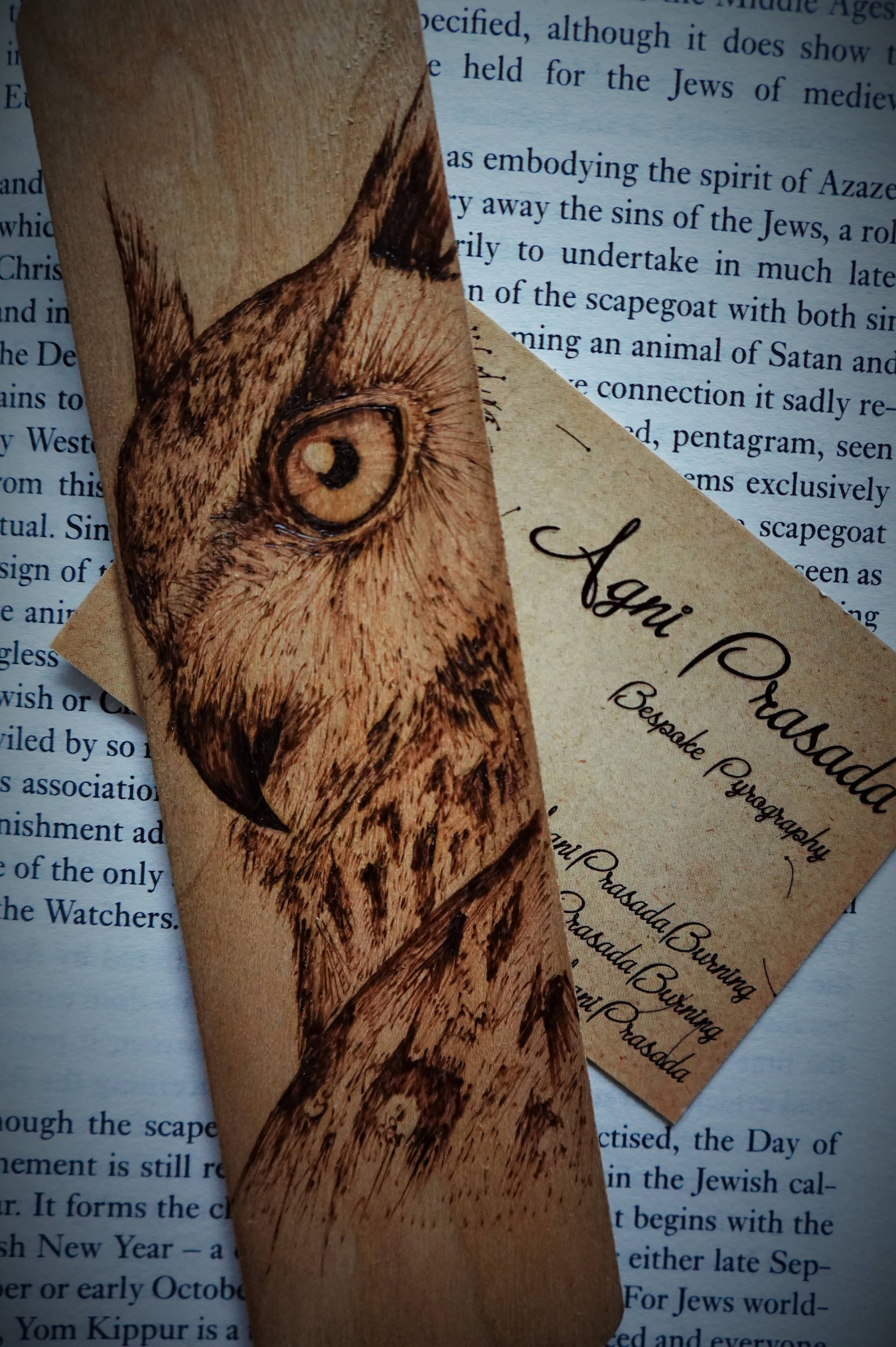 Owl Bookmark Flexible Paper Thin Handmade Pyrography Bookmark - Etsy