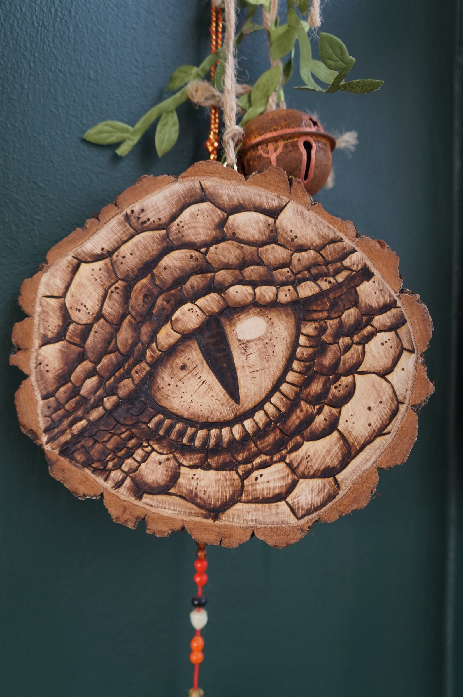 Dragon Eye Art on Wood Pyrography Fantasy - Etsy