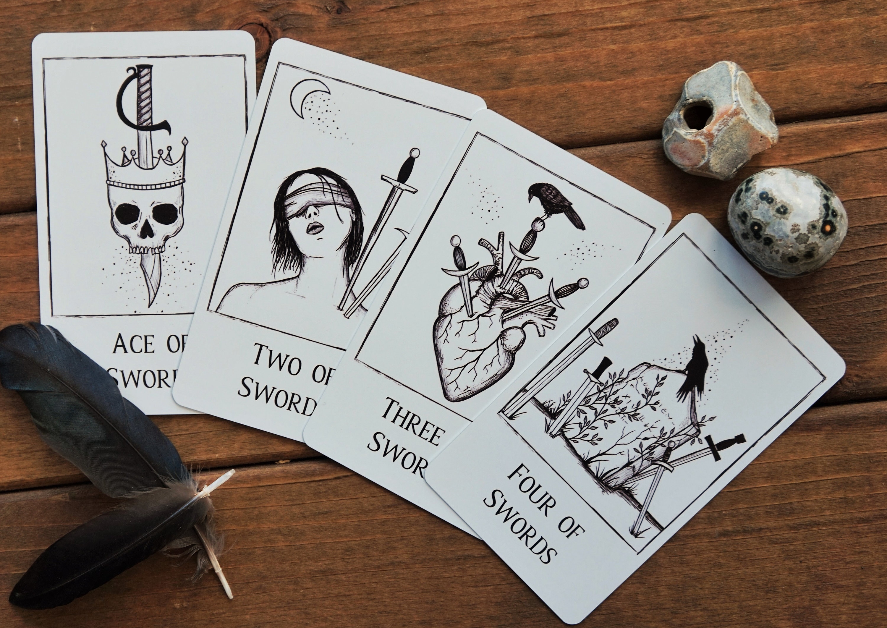 Black Line Tarot Cards by Agni Prasada Burning Macabre Tarot - Etsy Sweden