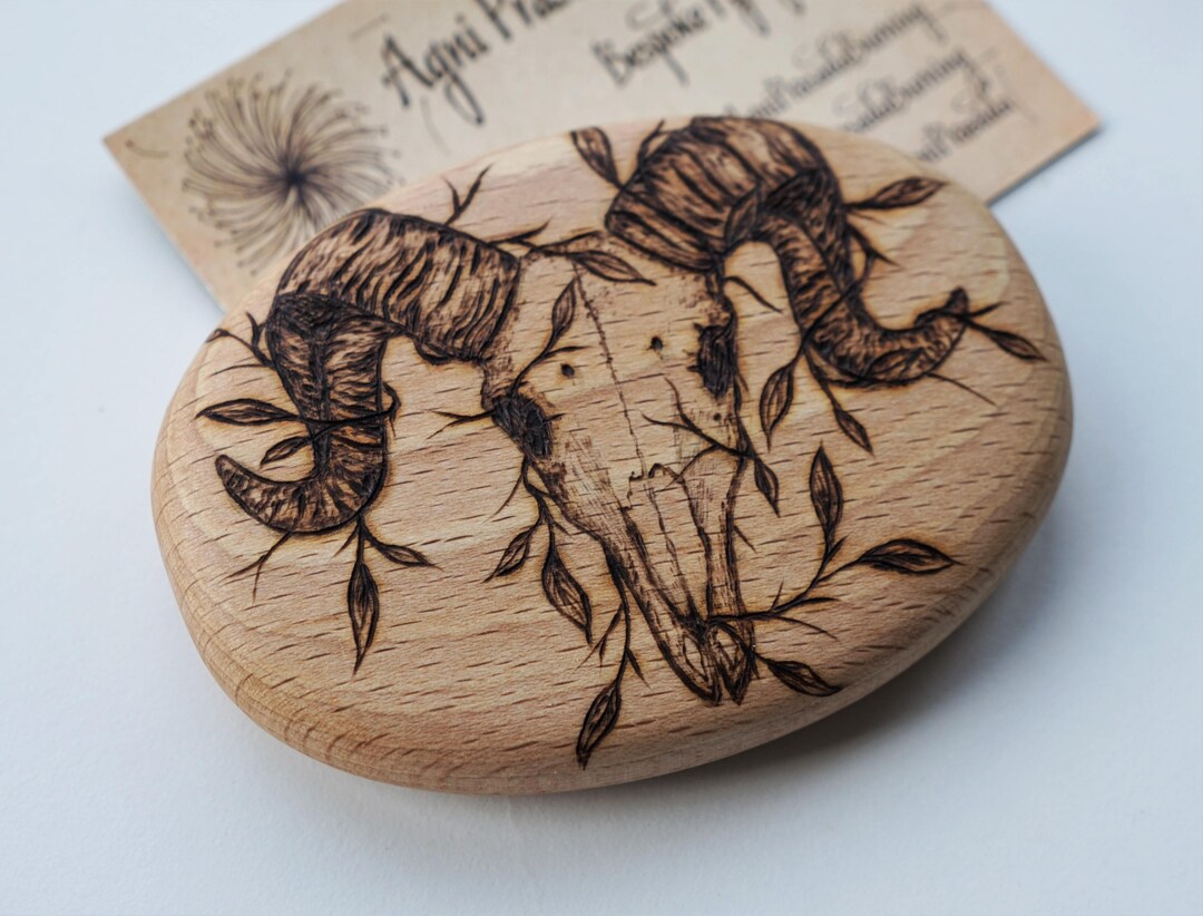 Pyrography Pebble Art, Made to Order Creepy Gift - Etsy UK