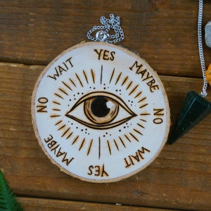 Eye Pendulum Board, Pyrography Handmade Altar Tools - Etsy