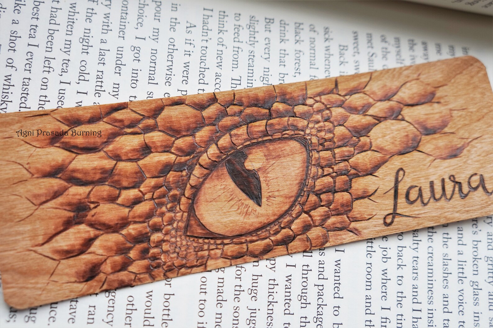 Dragon Eye Bookmark, Fantasy Handmade Wooden Bookmarker - Etsy UK