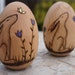 Decorative Wooden Egg Pyrography Collectible | Etsy
