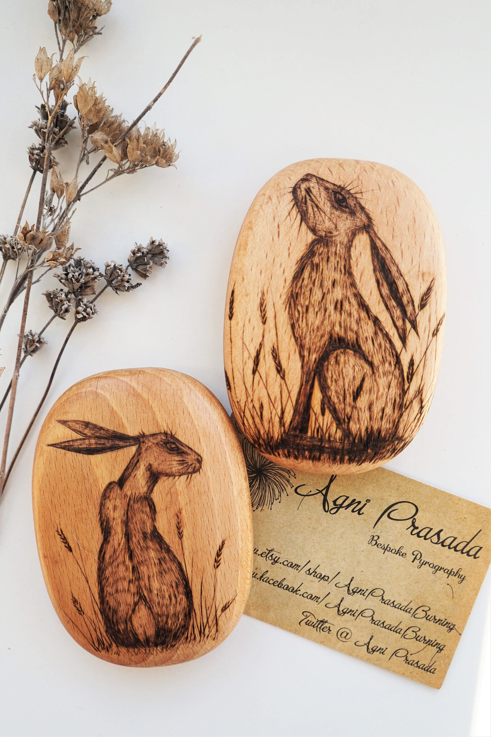 Spirit Animal Hare Pyrography Celtic Norse Hare on Solid Wood - Etsy