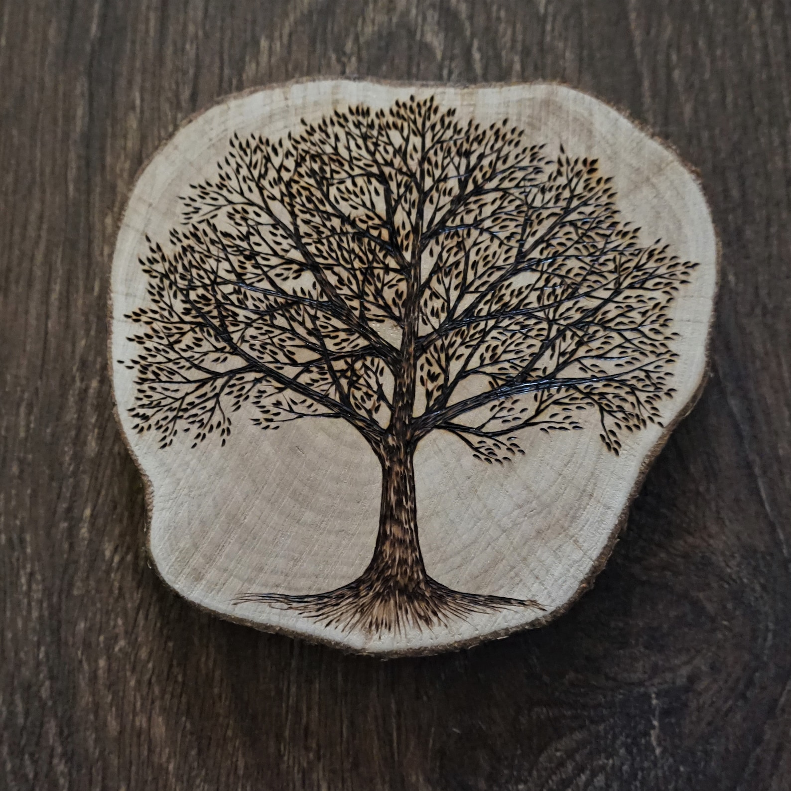 Pyrography tree wall hanging made to order making each one | Etsy