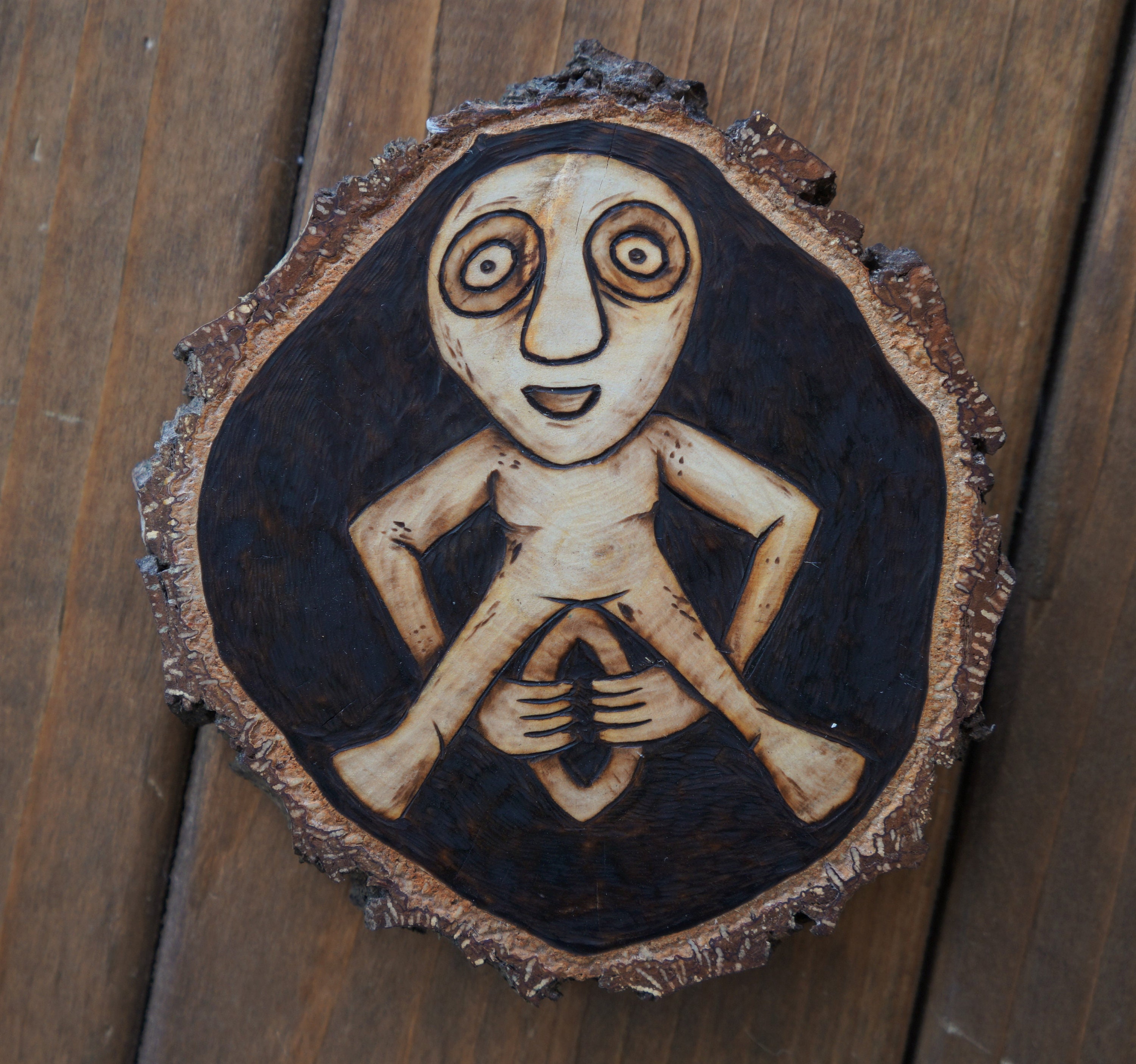 Sheela Na Gig Pyrography Art Celtic Inspired Folk Art Plaque - Etsy ...