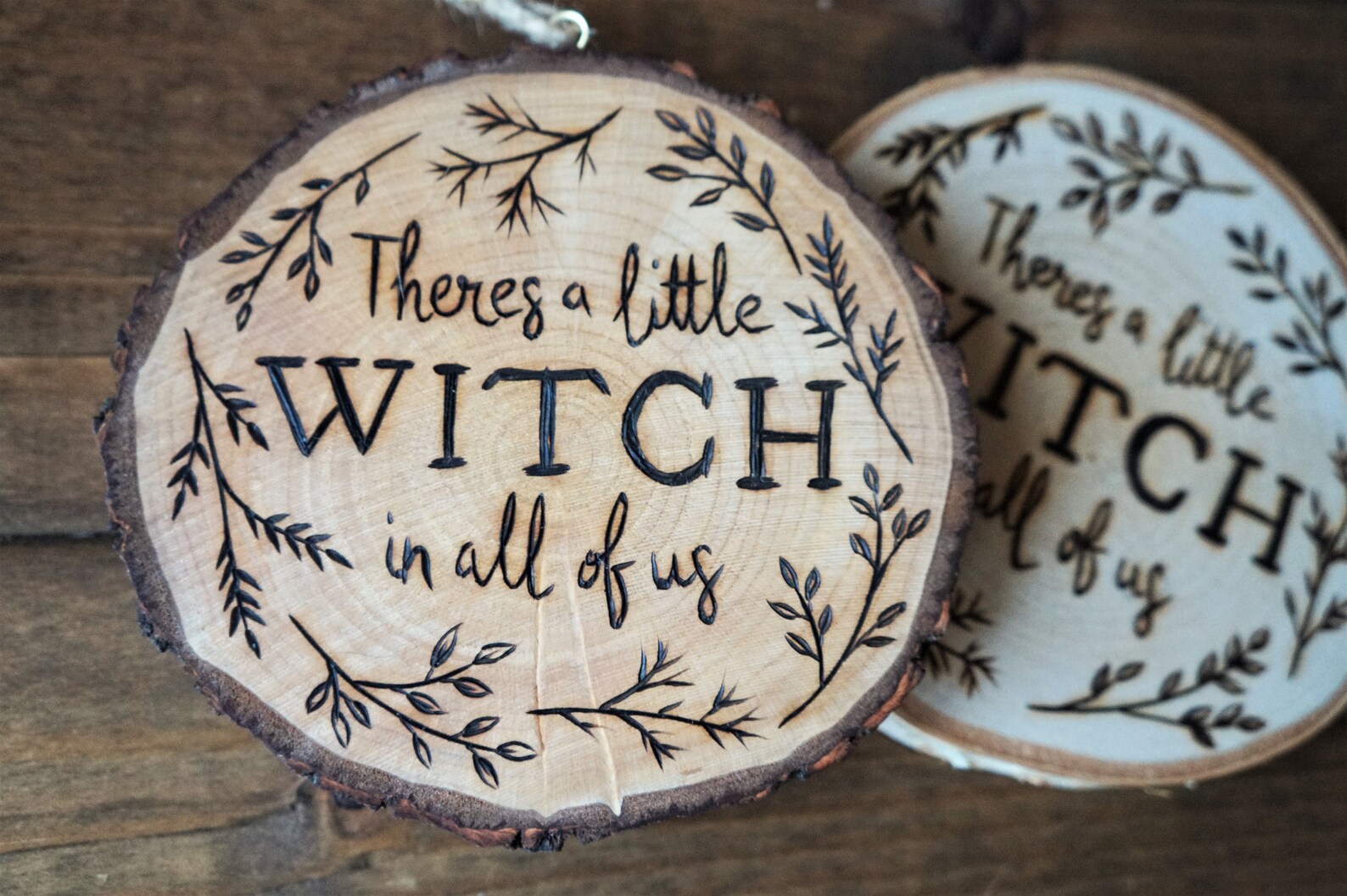 Witch Aesthetic Pyrography Art Sign for Altar There's a - Etsy UK