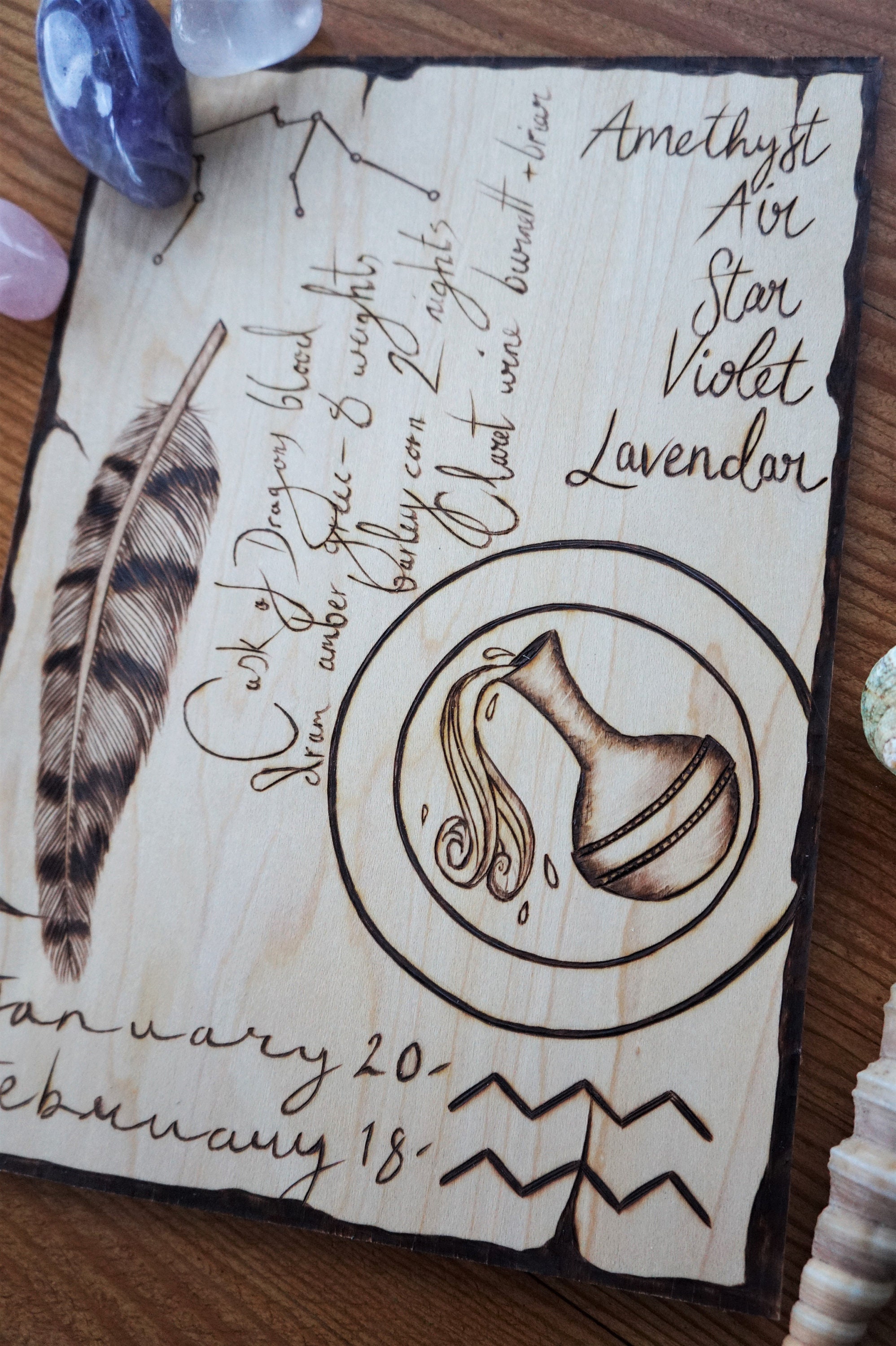 Book of Shadows Art Witches Grimoire Original Pyrography - Etsy UK