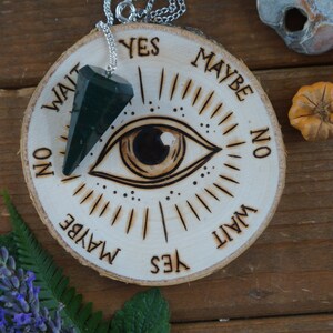 Eye Pendulum Board, Pyrography Handmade Altar Tools - Etsy