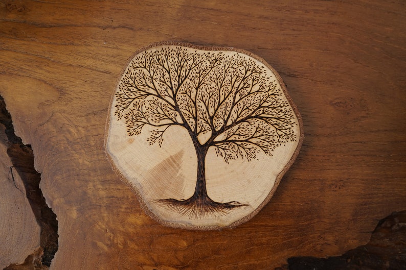 Pyrography Tree Wall Hanging Made to Order Making Each One - Etsy