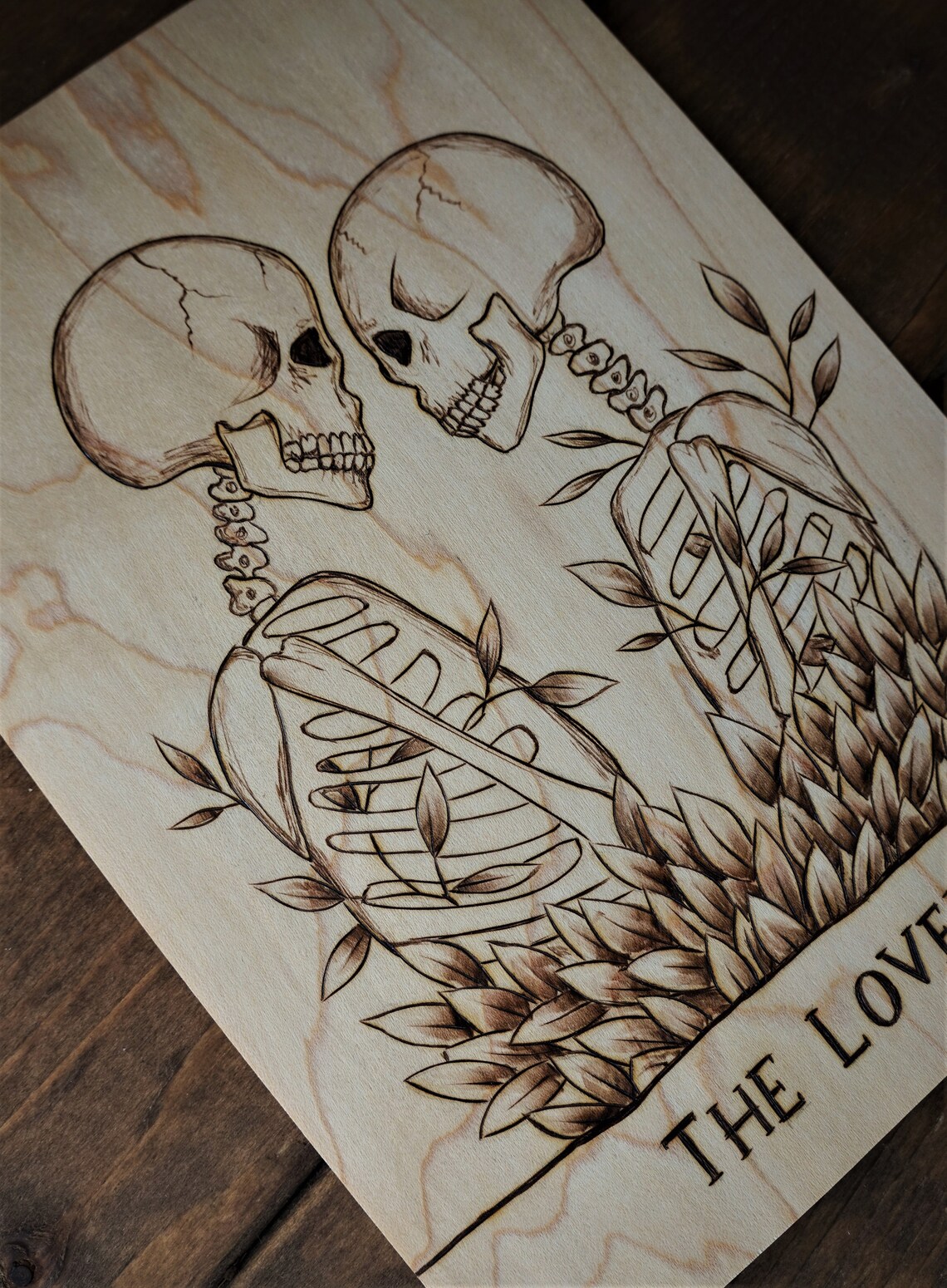 Pyrography Tarot Card Art: Gothic Witch Decor on Frameable Wood Veneer ...