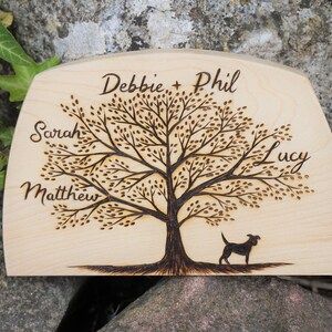 Family Tree Pyrography Art. Ancestral Gift for New Arrivals, Fur Babies ...