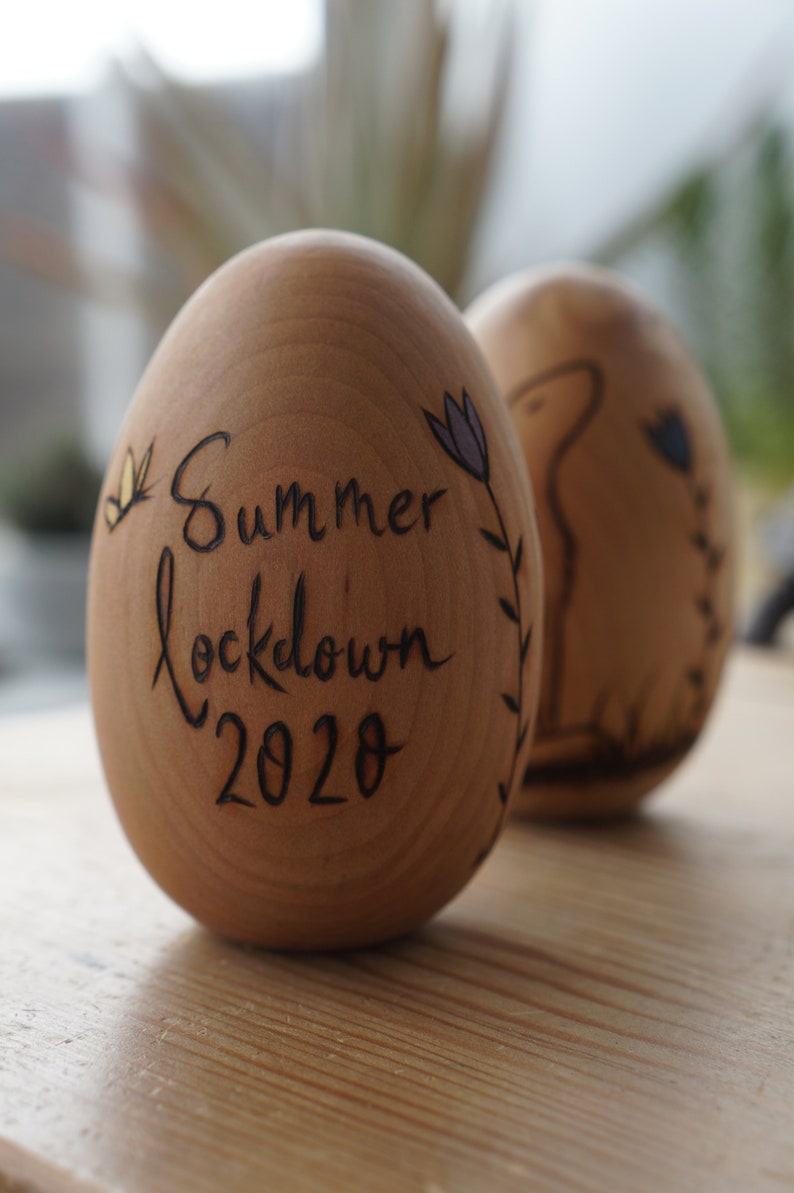 Decorative Wooden Egg Pyrography Collectible - Etsy