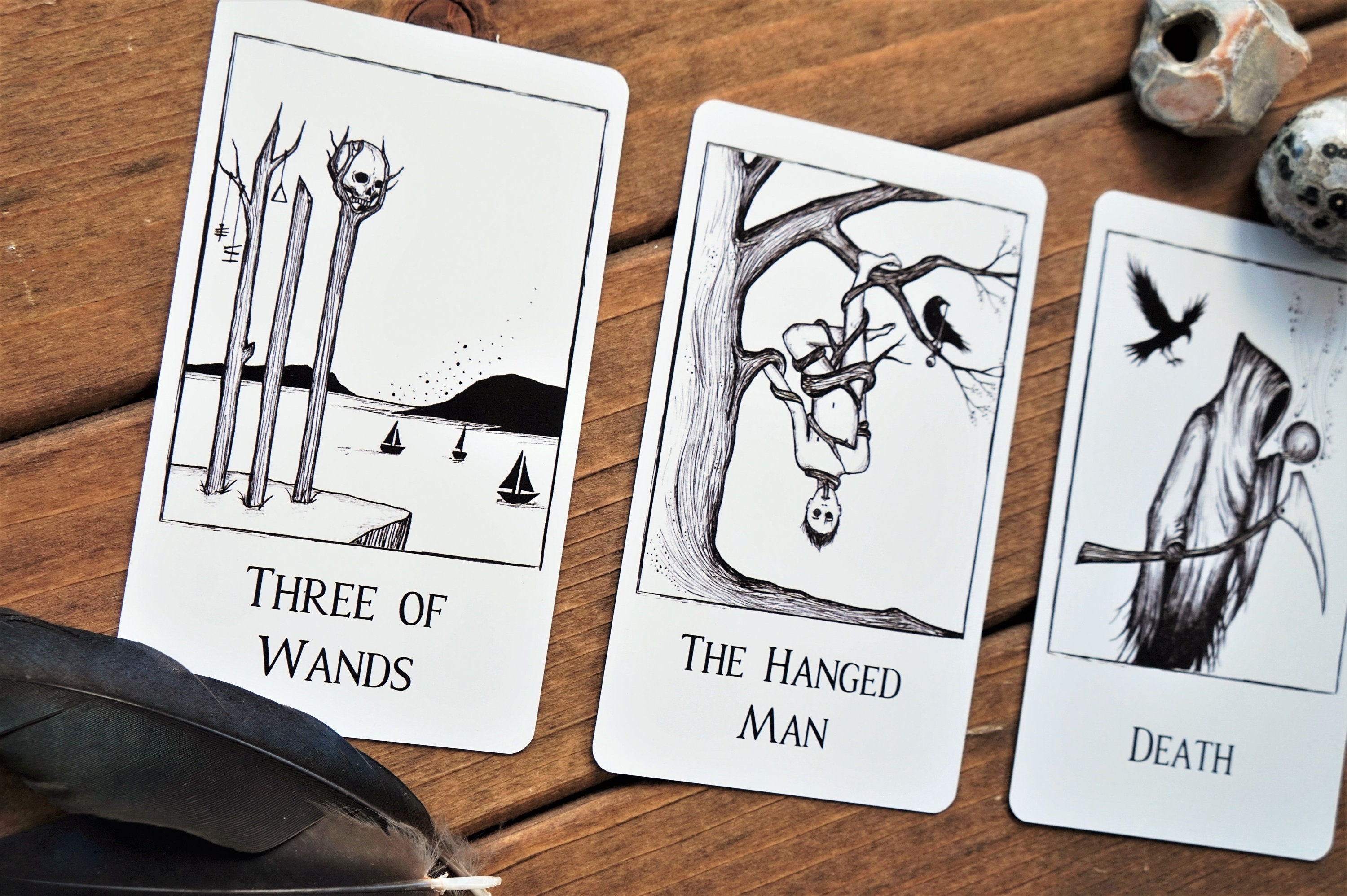 Black Line Tarot Macabre Tarot Indie Deck Only 750 Made - Etsy Canada