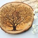 Pyrography Natural Tree Art Handmade Wall Hanging Decoration - Etsy