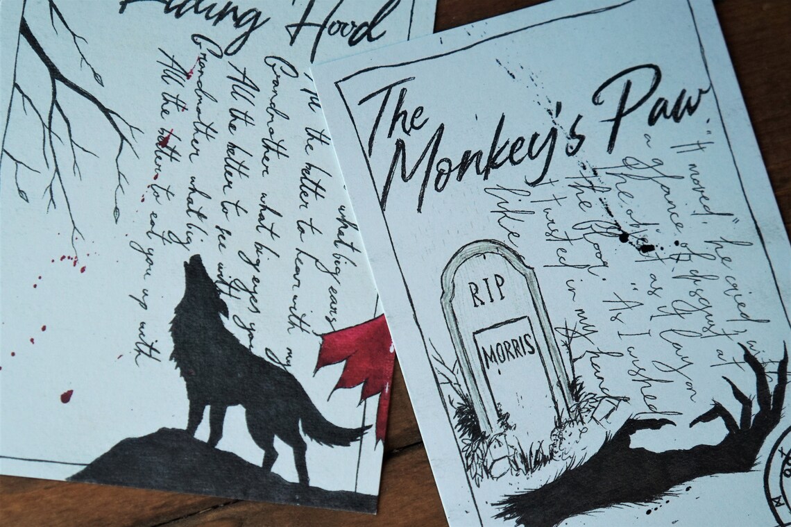 Horror Prints Postcard Bundle Ecofriendly. Original Art - Etsy UK