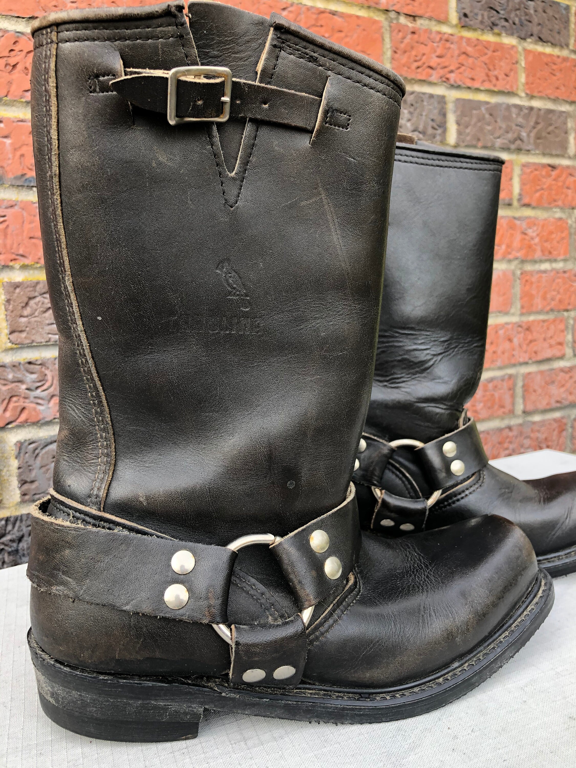 Buy Vintage Carolina Red Bird Engineer Motorcycle Harness Boots Square ...