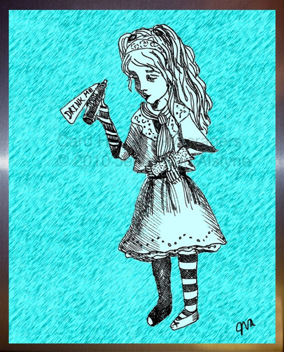 Alice in Wonderland, Drink Me, Alice Artwork- Framed Print, Tim Burton ...