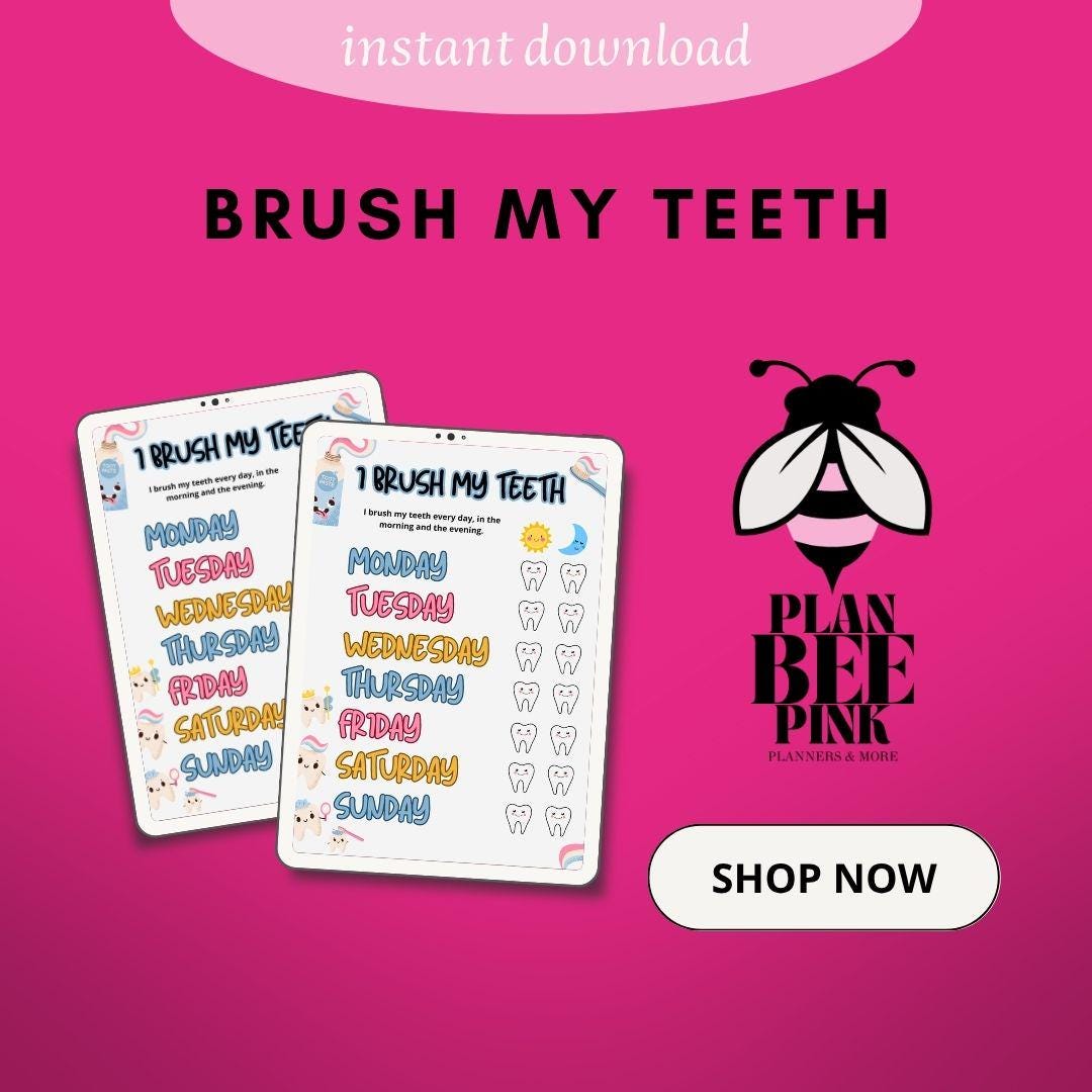 Printable I Brushed My Teeth , Kids Teeth Brush Tracker, Teeth Brushing ...