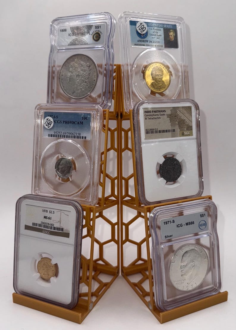 3-tier Magnetic Graded Coin Tower for NGCS, ICG, PCGS and More! (2 Pack ...