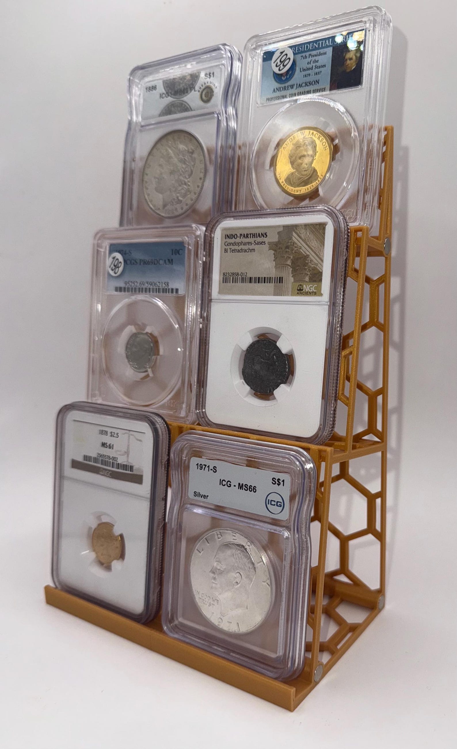 3-tier Magnetic Graded Coin Tower for NGCS, ICG, PCGS and More! (2 Pack ...