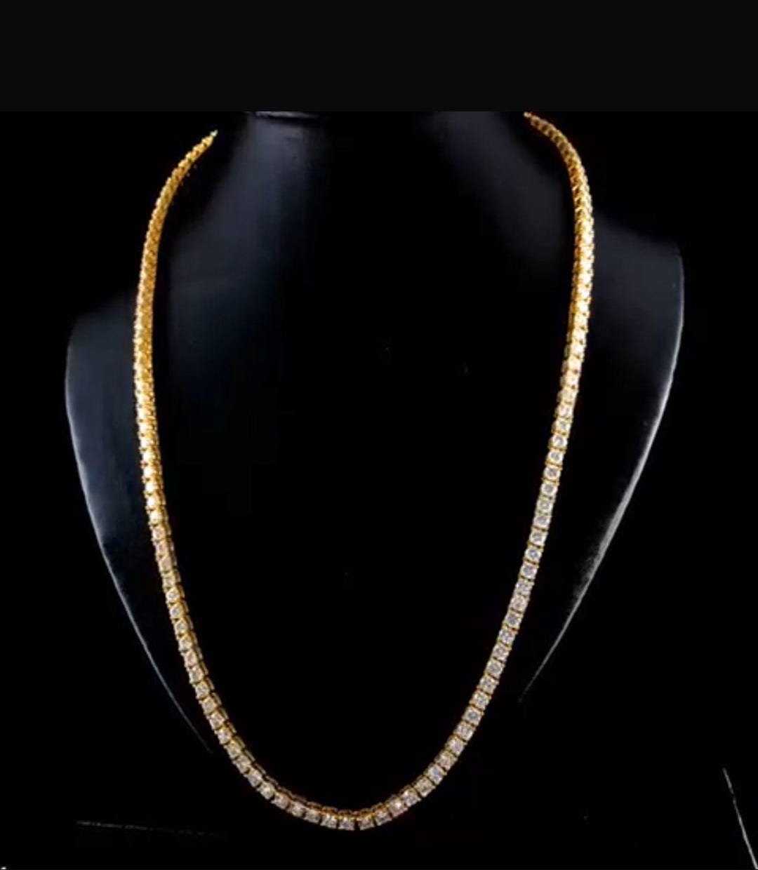 Lab Diamond Chain in 10K Solid Gold | Iced Out Hip Hop Necklace | Men's ...