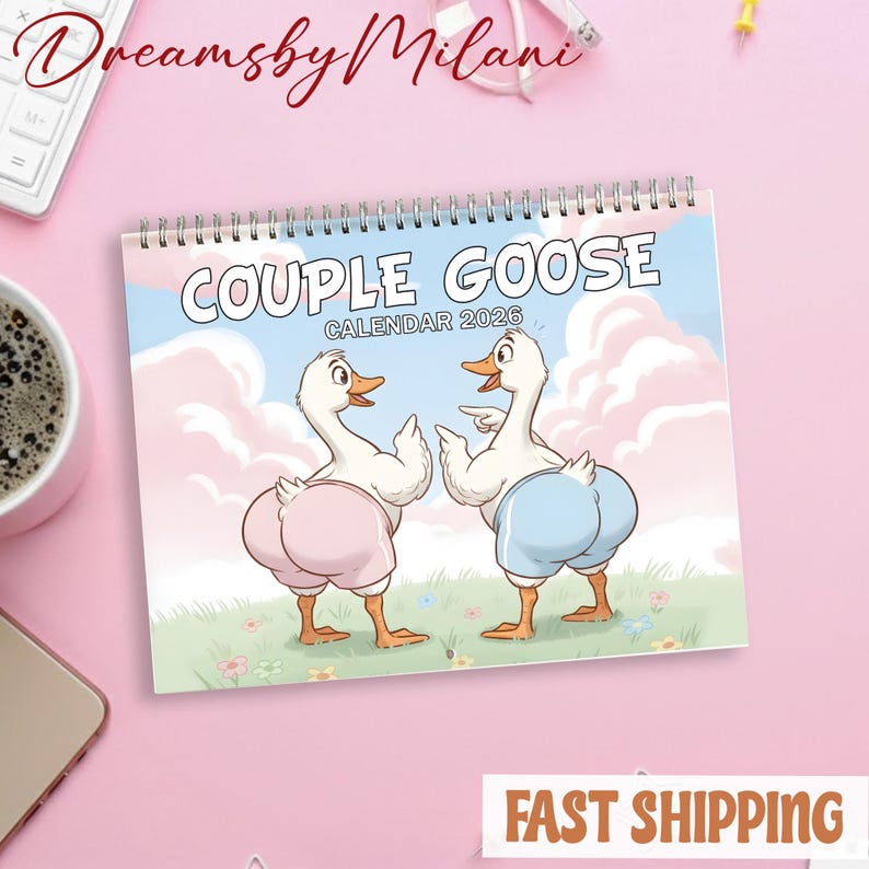 Funny Couple Goose Butt 2026 Calendar, Funny Couple Goose Butt Monthly ...