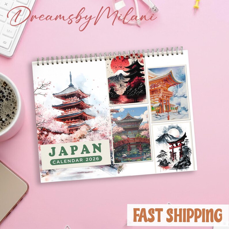 Japan Travel 2026 Calendar, Japan Travel Monthly Wall Calendar, 2026 ...
