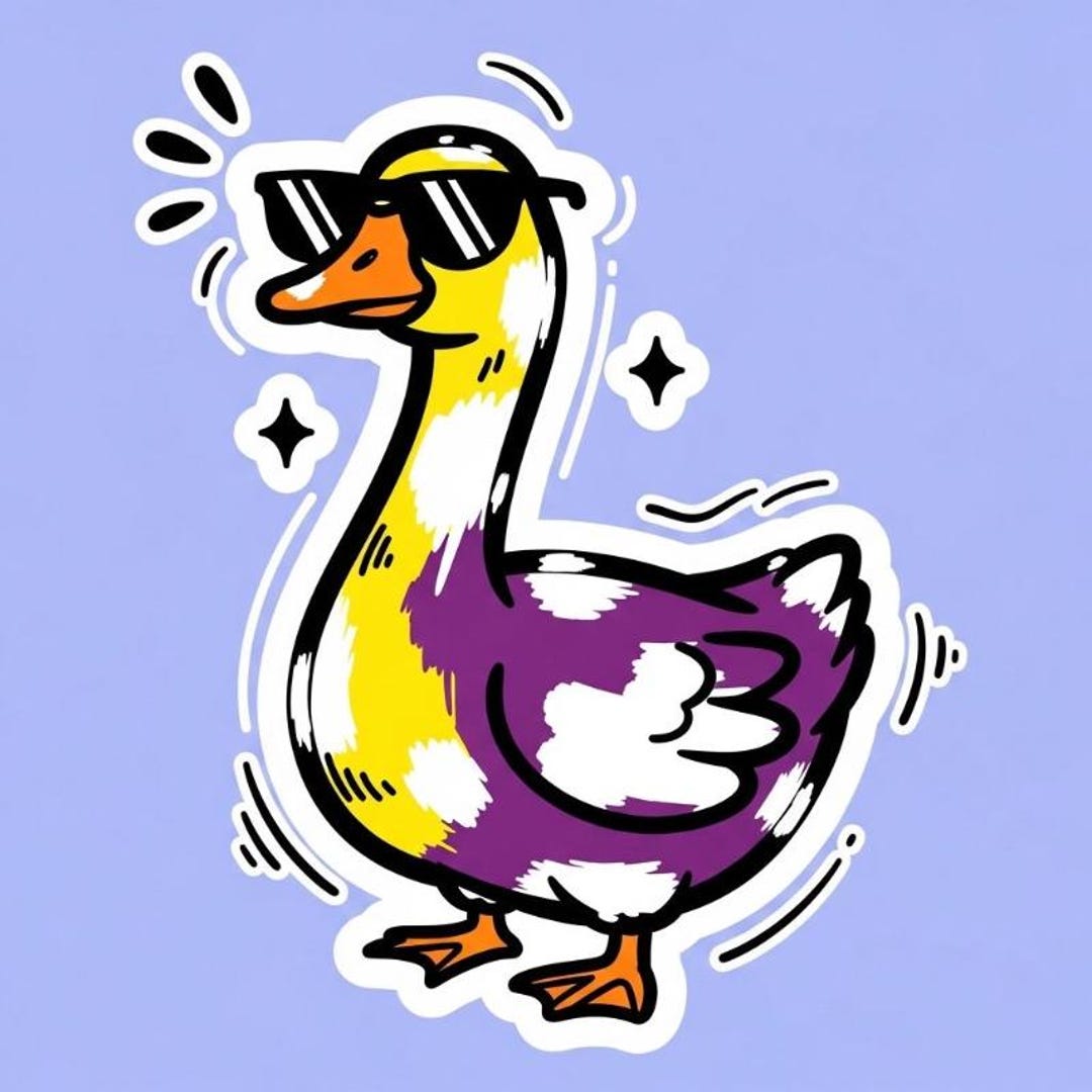 Cool Goose With Glasses Graphic PNG, Goose Graphic PNG, Goose Lovers ...