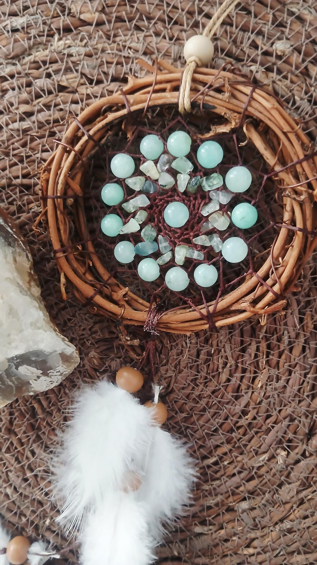 Dreamcatcher With Natural Stones/native American Style Dreamcatcher ...