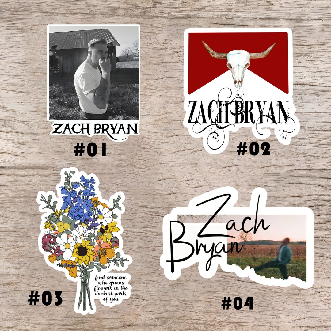 Zach Bryan Sticker, Zach Bryan Tour Sticker, Country Music Sticker, Water Bottle Sticker ...