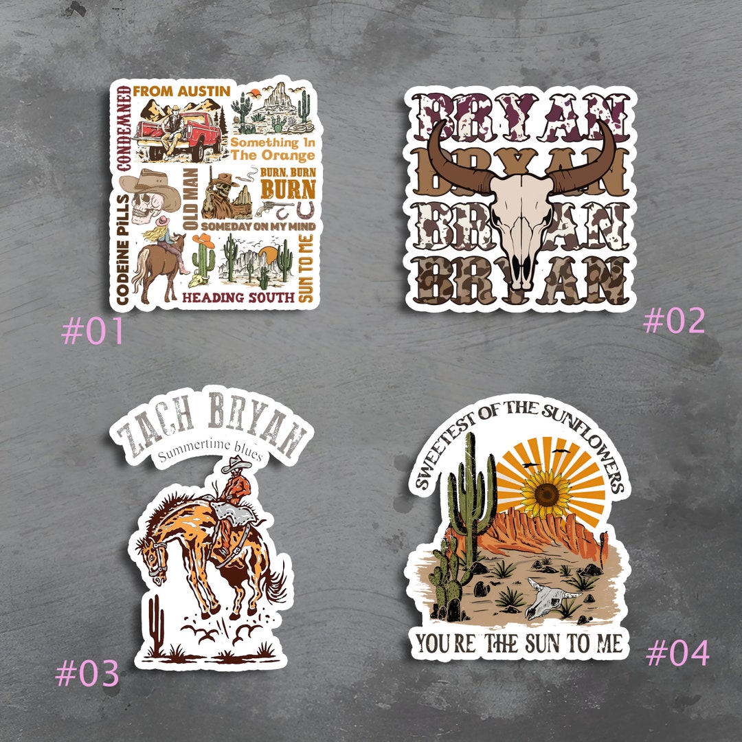 Zach Bryan Sticker, Zach Bryan Tour Sticker, Country Music Sticker, Water Bottle Sticker ...