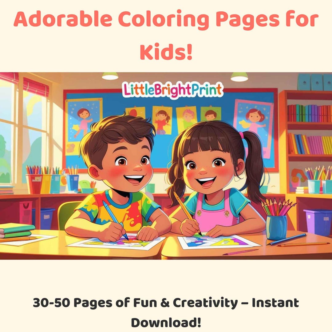 Printable Coloring Worksheets for Kids, 30–50 Pages, Preschool ...
