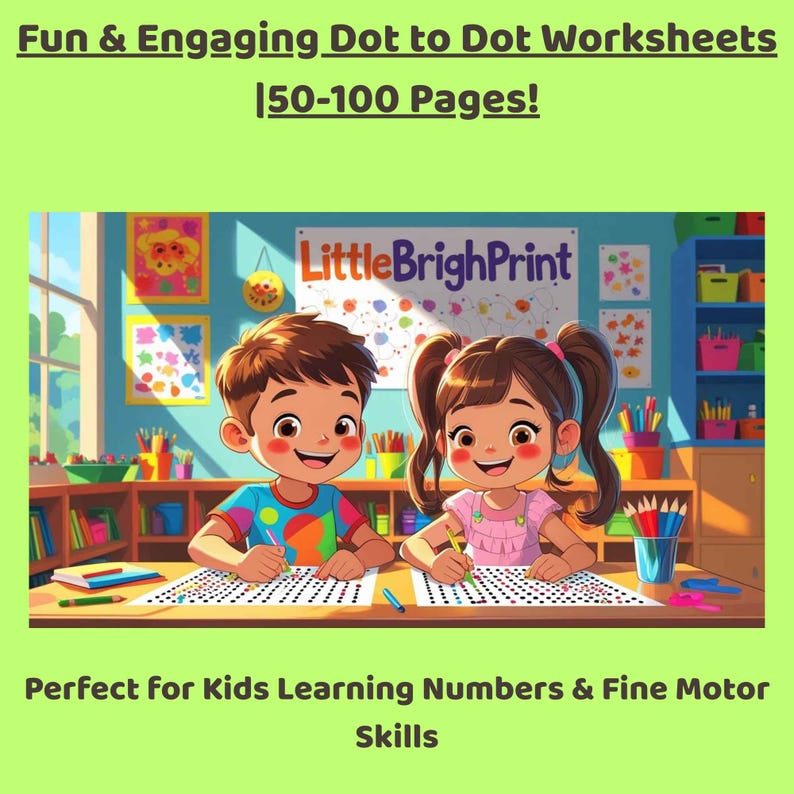 Dot to Dot Worksheets for Kids | 50–100 Printable Pages | Number ...