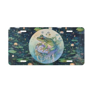 Frog License Plate, Cottagecore Lily Pad License Plate, Forestcore ...