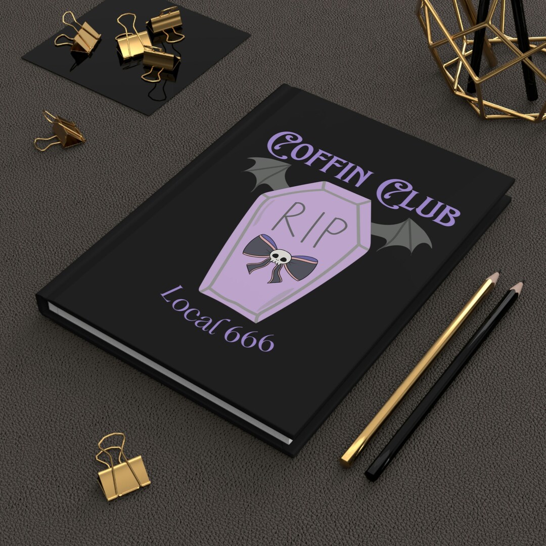 Pastel Goth Journal, Gothic Coffin Club Local 666 Notebook, Violet ...