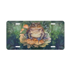 Frog License Plate, Cottagecore Mushroom License Plate, Forestcore ...