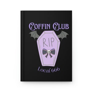 Pastel Goth Journal, Gothic Coffin Club Local 666 Notebook, Violet ...