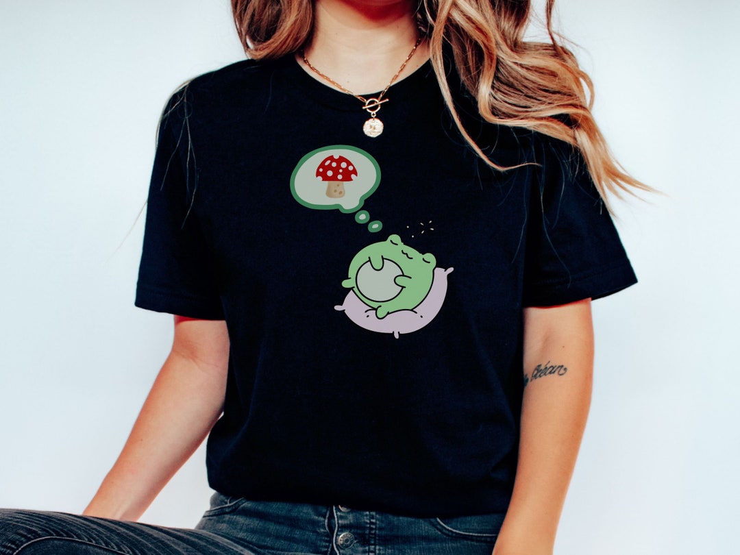 Cute Frog Shirt Mushroom Fairycore Cottagecore Tshirt Chibi - Etsy